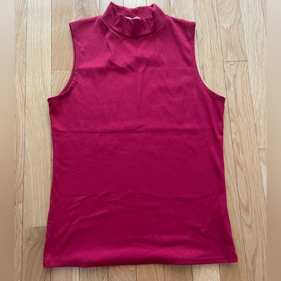 Olivia Rae | Tops | Olivia Rae High Neck Red Tank Top | Poshmark